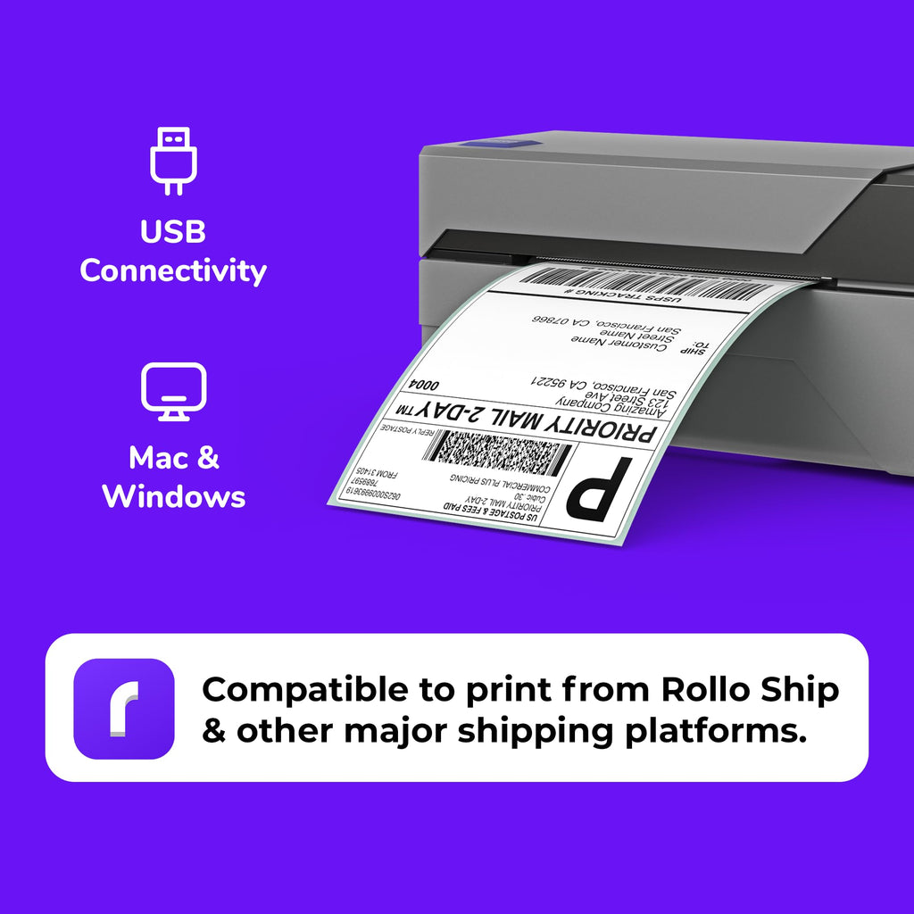 Rollo USB Shipping Label Printer - Commercial Grade Thermal Label Prin ...