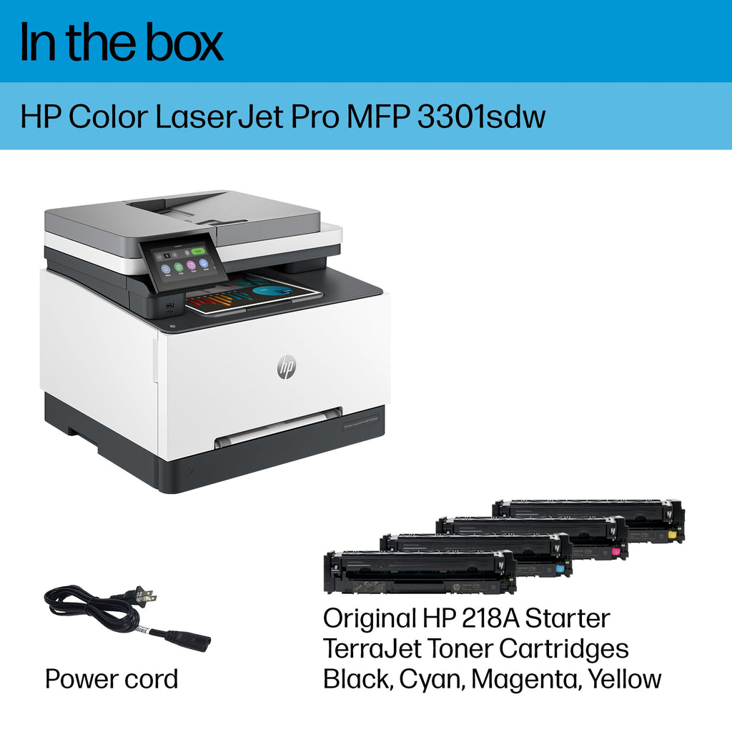 HP Color Laserjet Pro MFP 3301sdw Wireless All-in-One Color Laser Prin ...
